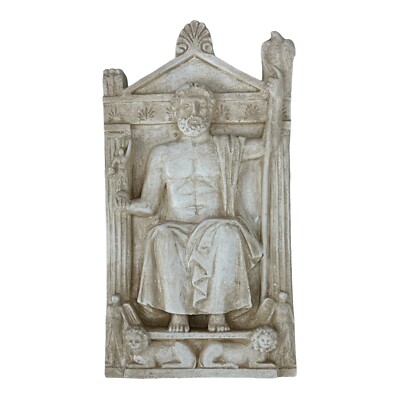 Small Zeus Cast Stone Bas Relief Wall Hanging Home Decor | eBay