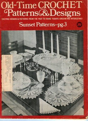 Vintage Old Time CROCHET Patterns & Designs Sunset Patterns Pg 3 | eBay