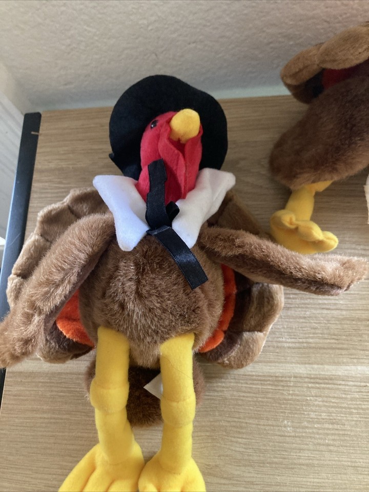 PLUSH THANKSGIVING MR & MRS PILGRIM TURKEY STUFFED PEEPLE PALS FALL ...