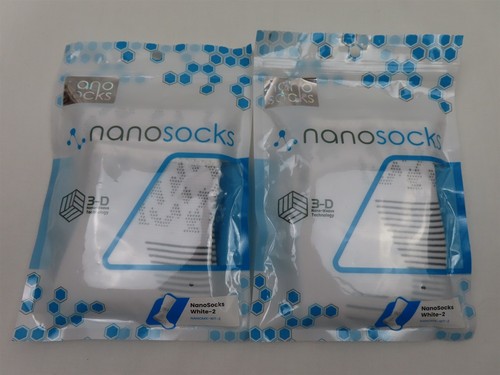 NanoSocks Compression Socks for Men & Women Size 2 White Neuropathy ...