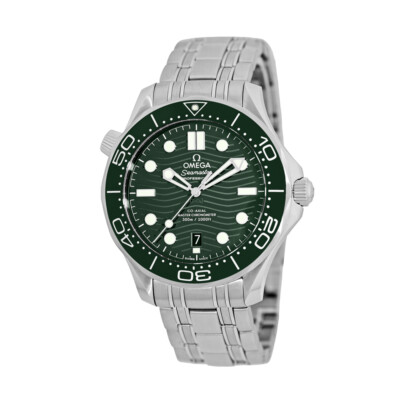 OMEGA Stainless Steel 42mm Seamaster Green Diver 300m 210.32.42.20.10 ...
