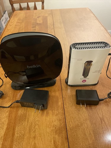 Belkin AC1600 DB Wi-Fi AC+ Gigabit Router and Motorola MB7420 DOCSIS 3. ...