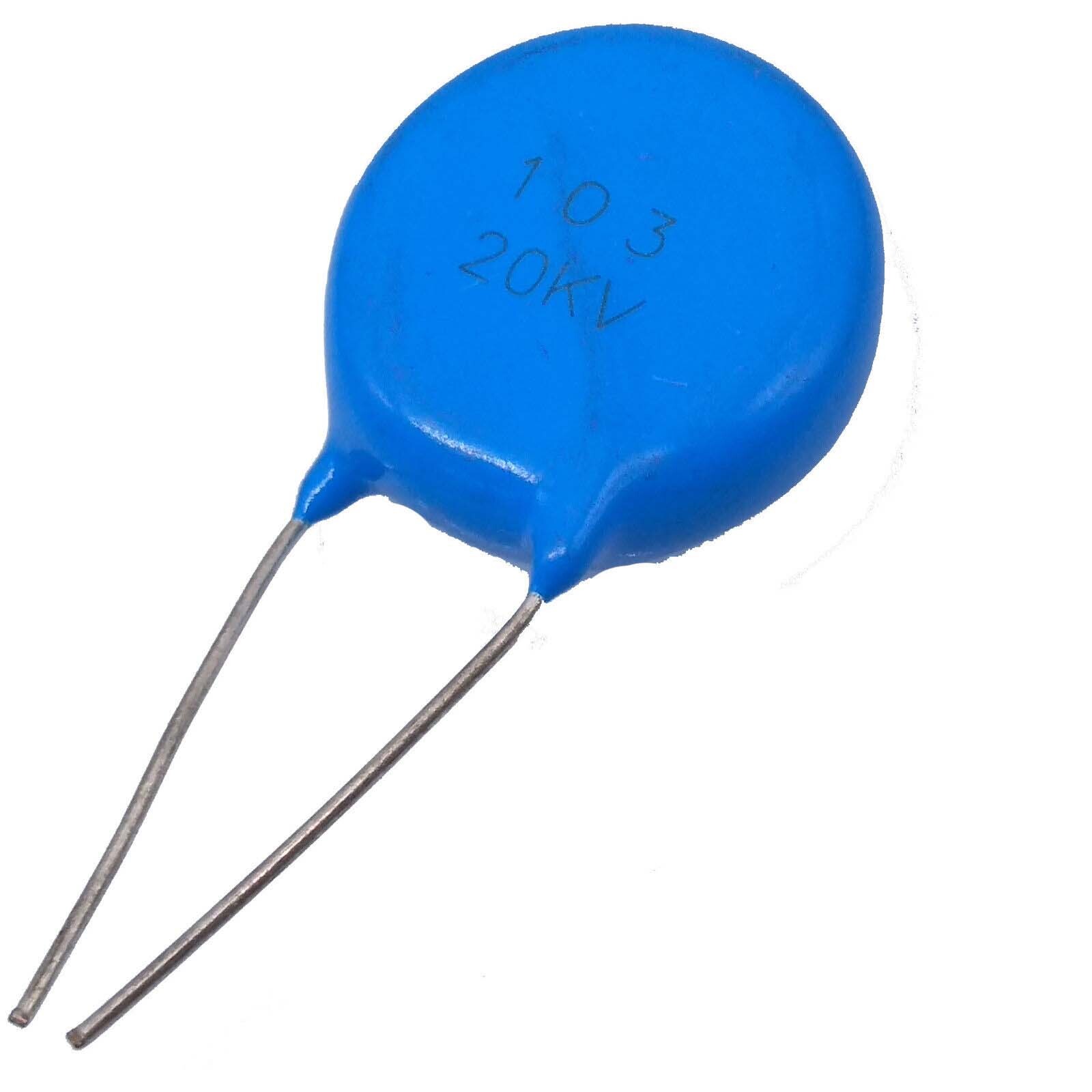 10Pcs/set Ceramic Disc Capacitors 10000pf 10nf 0.01uf 103 20000V 20KV ...