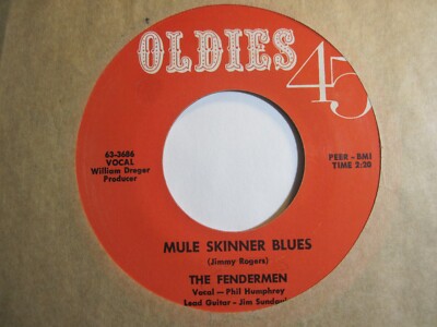 FENDERMEN * 45 * Mule Skinner Blues * 1950s * VG / VG+ * USA OLDIES 45 ...