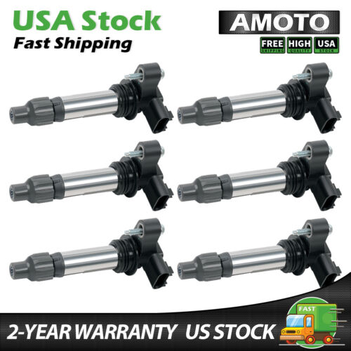 Pack of 6 Ignition Coils For Buick LaCrosse Cadillac ATS Chevy 3.0L 3 ...