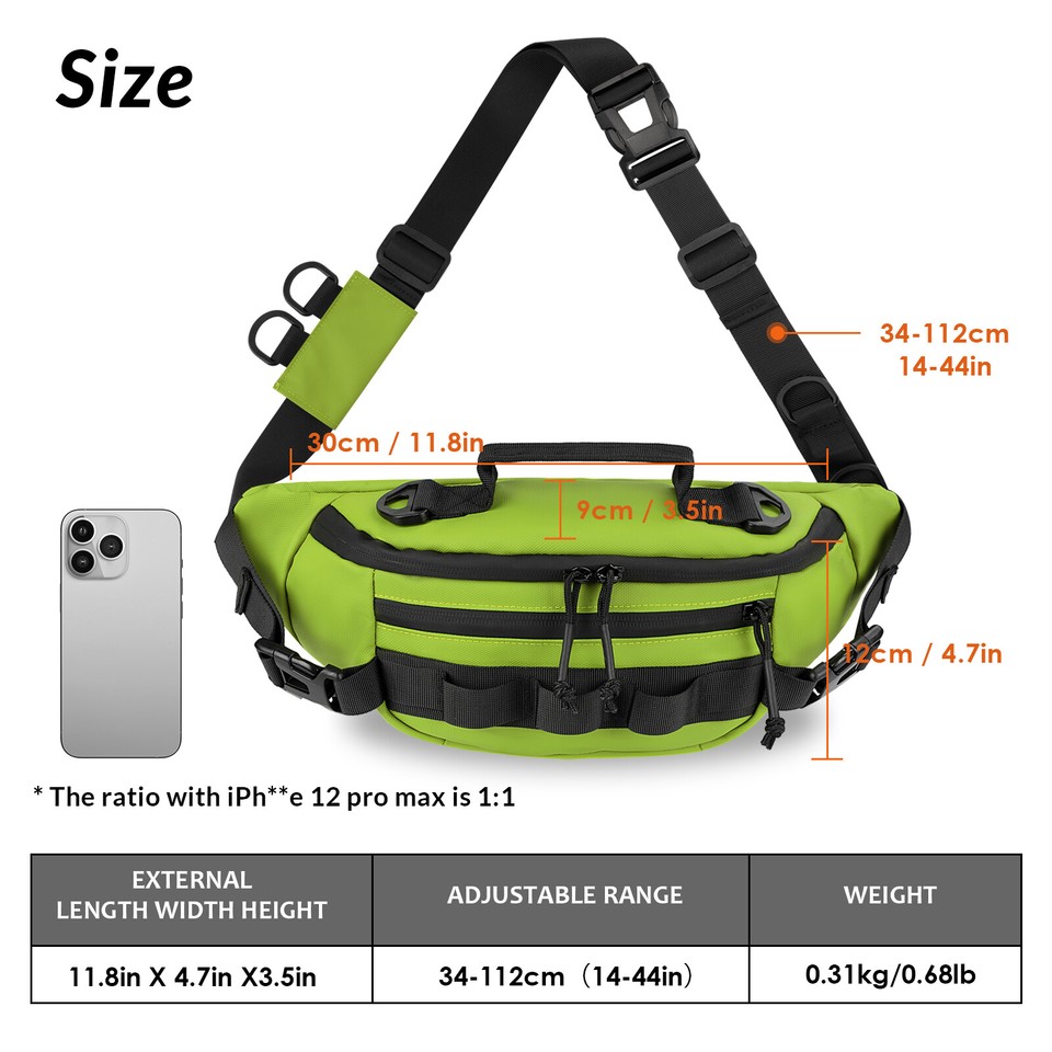 THKFISH Fishing Waist Pack Fishing Tackle Bag Waterproof Waist Bag ...
