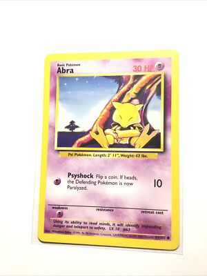 ABRA - 43/102 - Base Set - 4th Print - 1999-2000 - Pokemon Card - NM | eBay