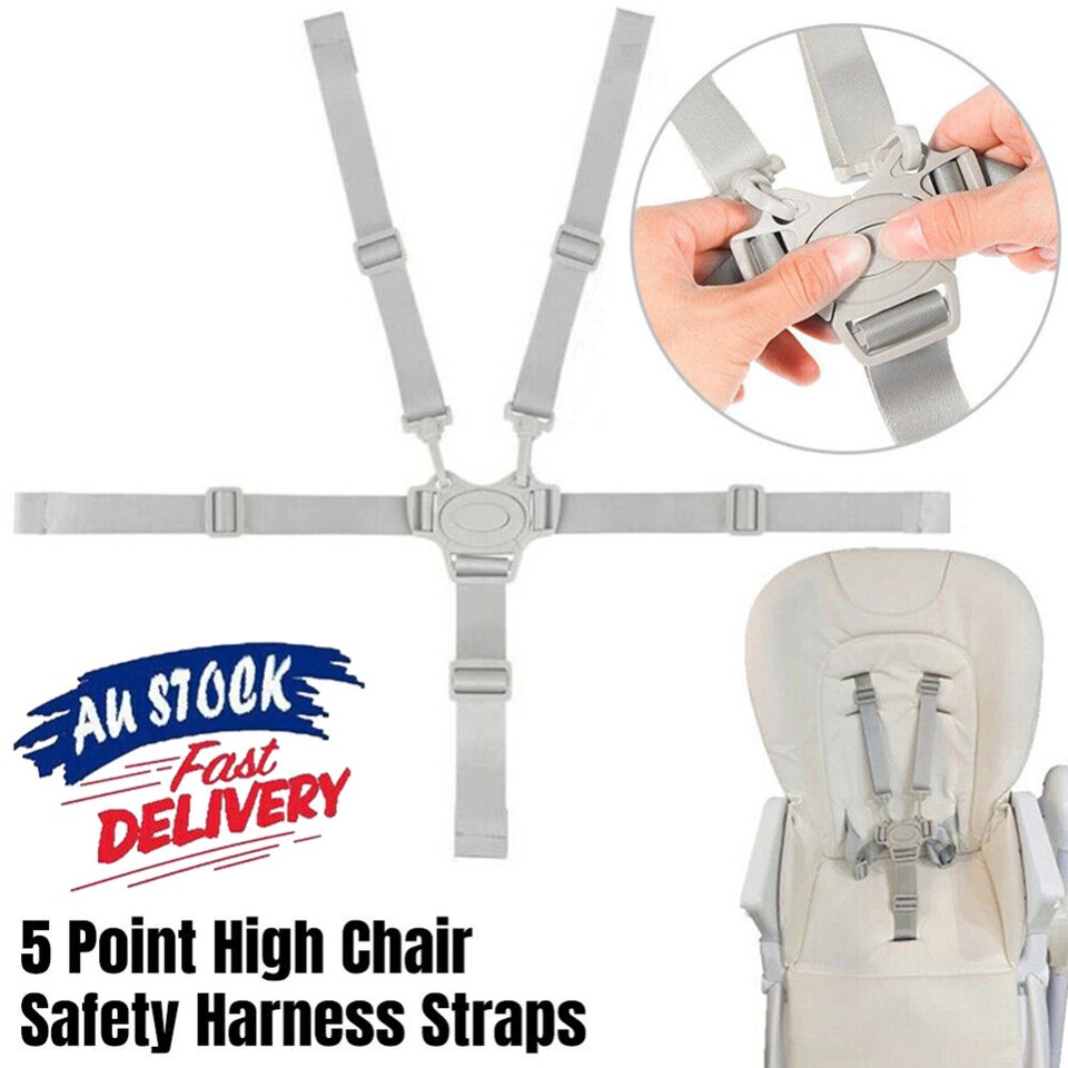 High Chair Security Strap Replacement 5Point Kid Children Safety ...