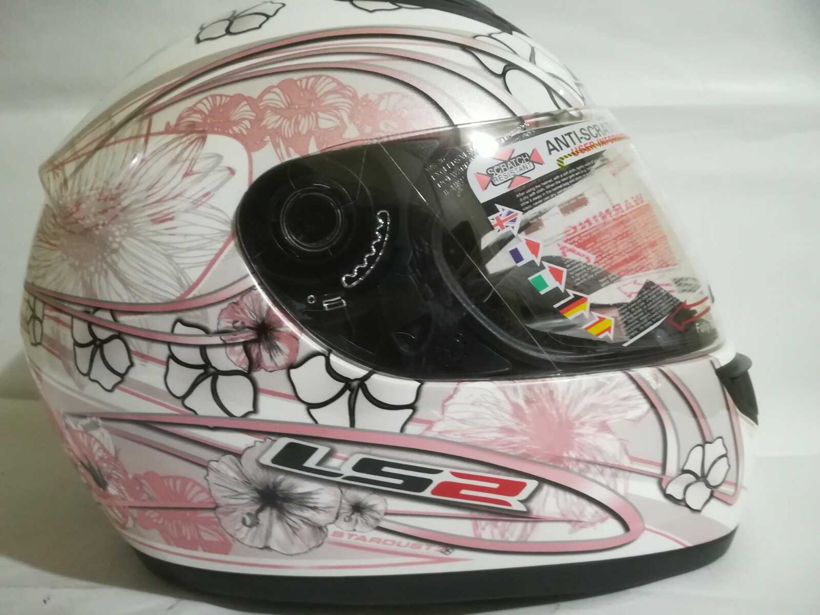 CASCO INTEGRALE LS2 DONNA FF350.6 STARDUST 2 ROSA BIANCO | eBay