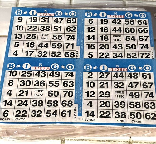 Bingo Paper Cards 4on11up 50 Packs Per Pack | eBay