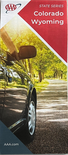 New AAA COLORADO - WYOMING STATE ROAD MAP Highway Tour CO/WY LATEST ...