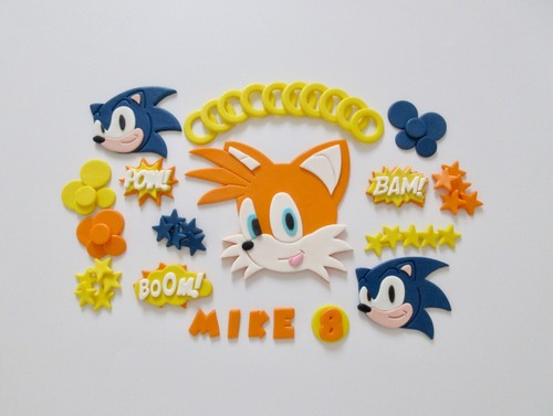 Sonic The Hedgehog Tails Cake Topper Personalised Large Edible Tails ...
