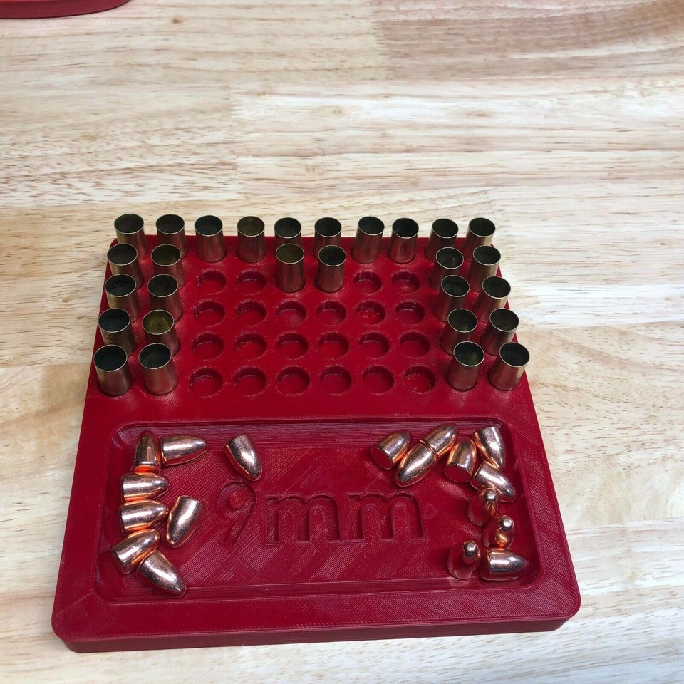 9mm Reloading Tray | 50 spots | Reloading | 9mm | Reload | 3D Printed ...