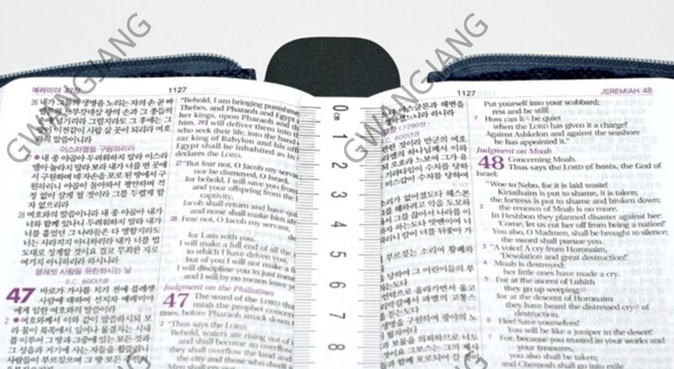 ESV Korean English Study Bible Dark Blue Edition Holy Book Jesus Hymn ...