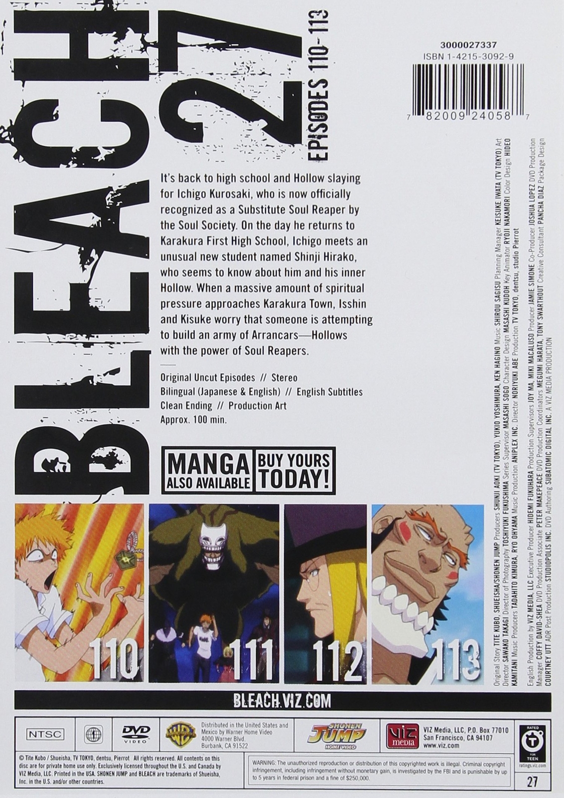 Bleach, Vol. 27 (DVD, 2010) for sale online | eBay UK