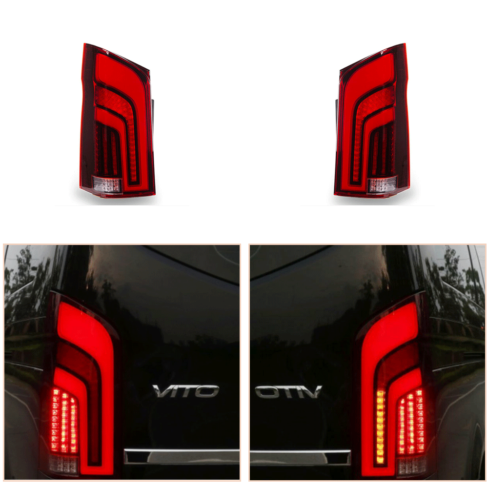 Tail lights Assembly For 16-20 Benz Metris V206 Red LED Turn Signal ...