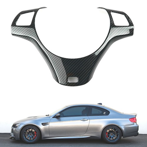 Carbon Fiber Steering Wheel Trim Frame Cover Sticker For BMW E90 E92 ...