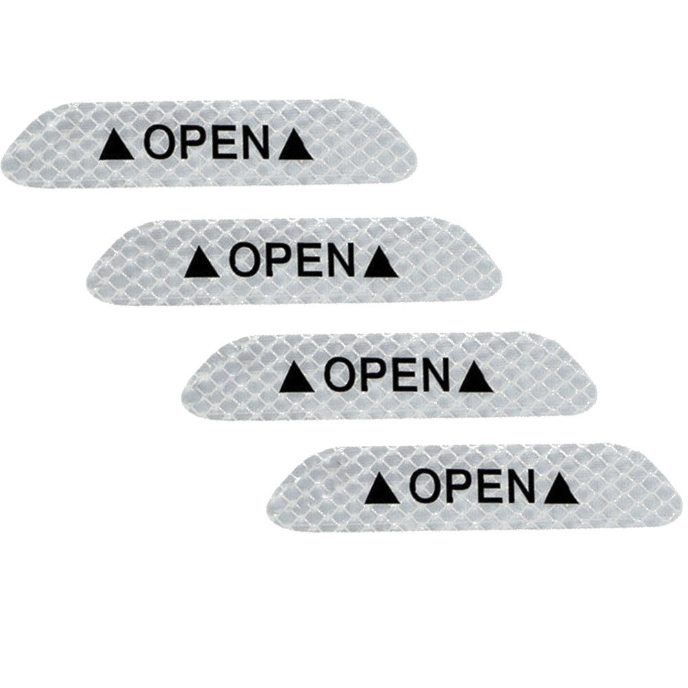 4x Car Door Open Sticker Reflective Tape Safety Warning Decal ...