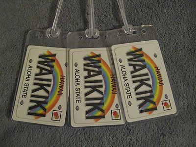 Waikiki Luggage Tags - RePurposed Hawaii Aloha Playing Card Name Bag ...
