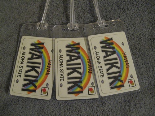 Waikiki Luggage Tags - RePurposed Hawaii Aloha Playing Card Name Bag ...