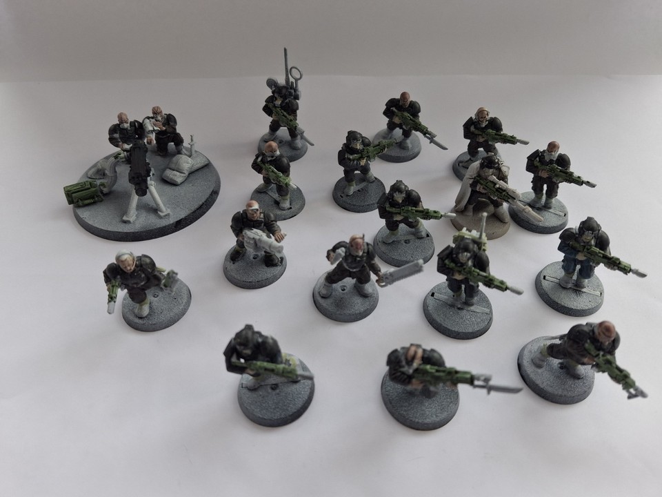 Warhammer 40k, Cadian Shock Troopers and Heavy Weapons Team, Plastic ...