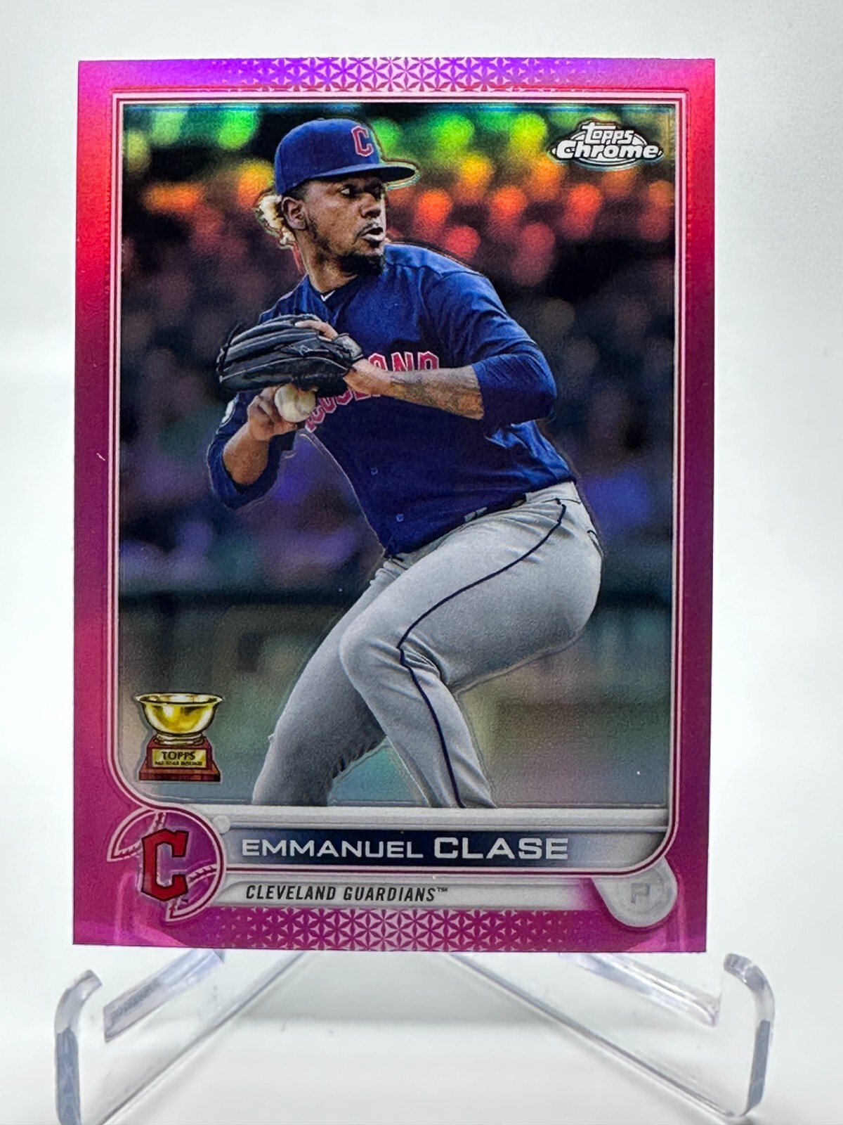 Emmanuel Clase PINK REFRACTOR SP 2022 Topps Chrome #130 | eBay