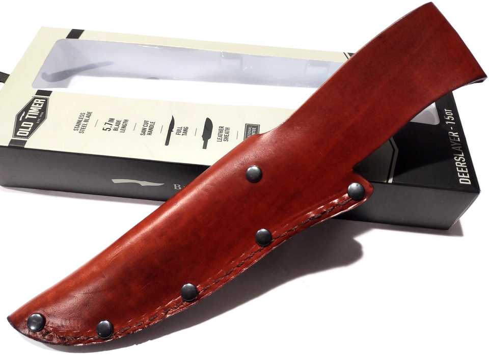 Schrade Old Timer DeerSlayer Sharpfinger Hunting Skinning Knife-Sheath ...