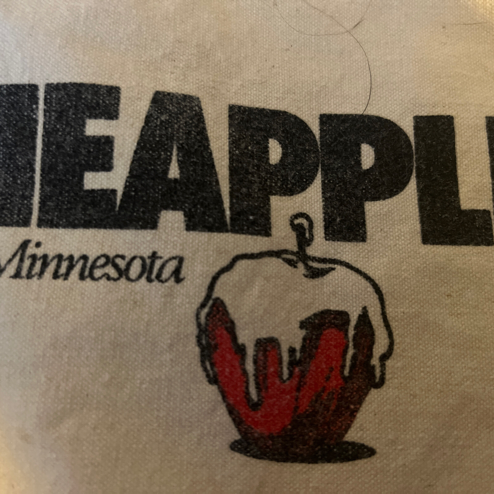vintage rare THE MINNEAPPLE Minneapolis Minnesota canvas bag | eBay