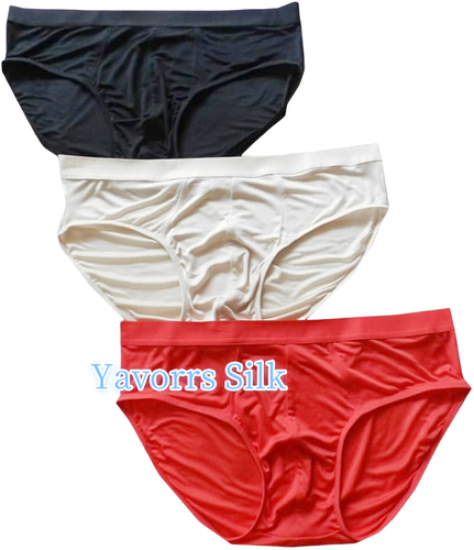 Yavorrs 3PCS Men's Silk Underwear Briefs Panties Size M L XL 2XL ...