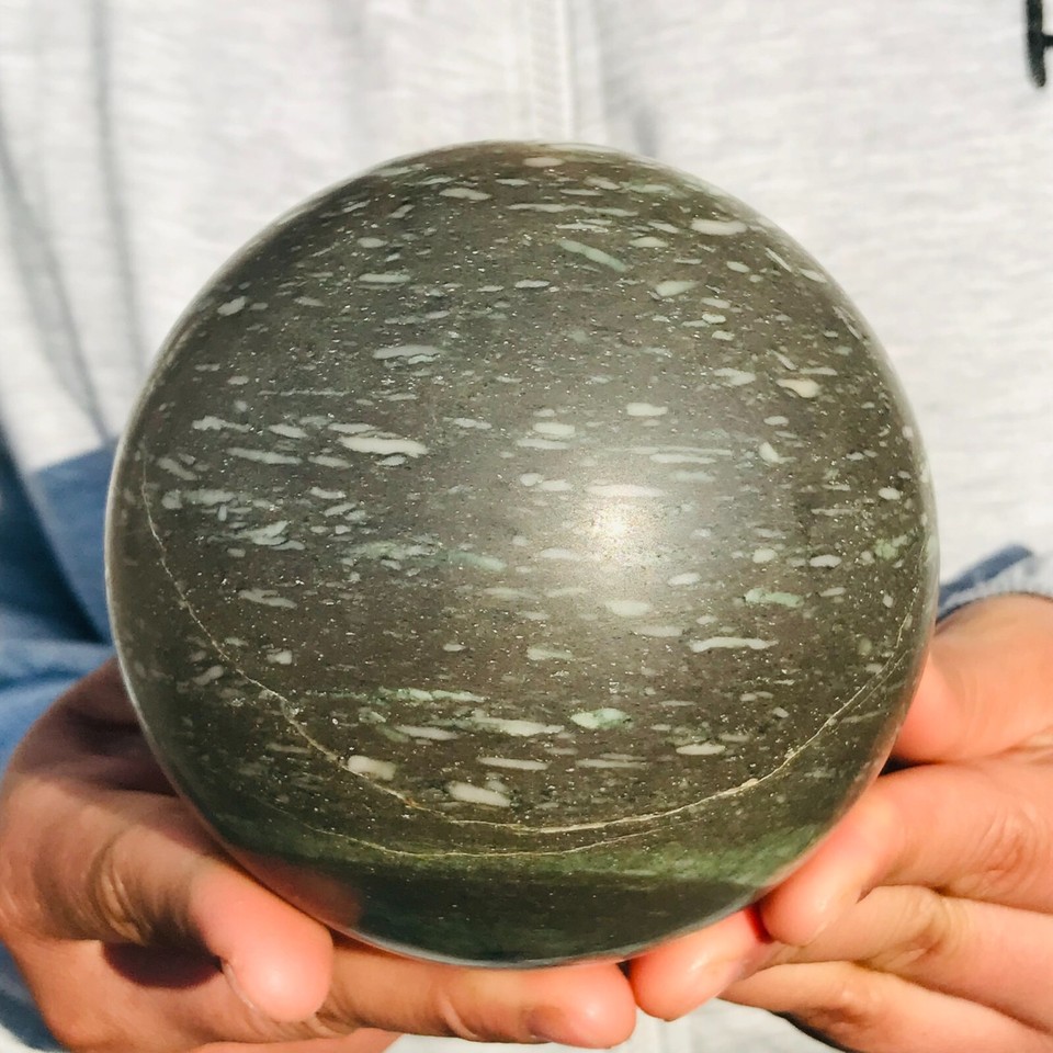 1693g Large Natural Zebra Jasper Quartz Crystal Ball Specimen Healing ...