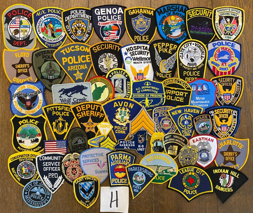 55 Police Sheriff Law Enforcement Security Patches Collection Dealer Patch Lot H | eBay