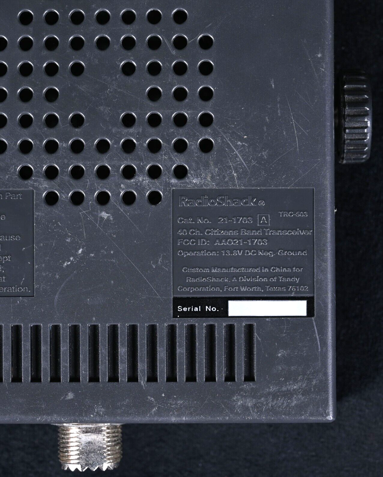 Radio Shack TRC-503 40-Channel Citizens Band CB Radio With Microphone ...