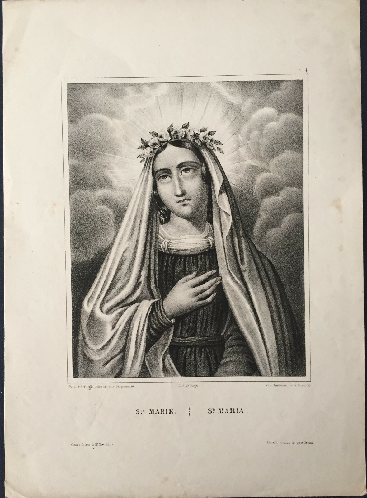 Santa Maria, Original Lithograph By Turgis, 1844-1855 | eBay