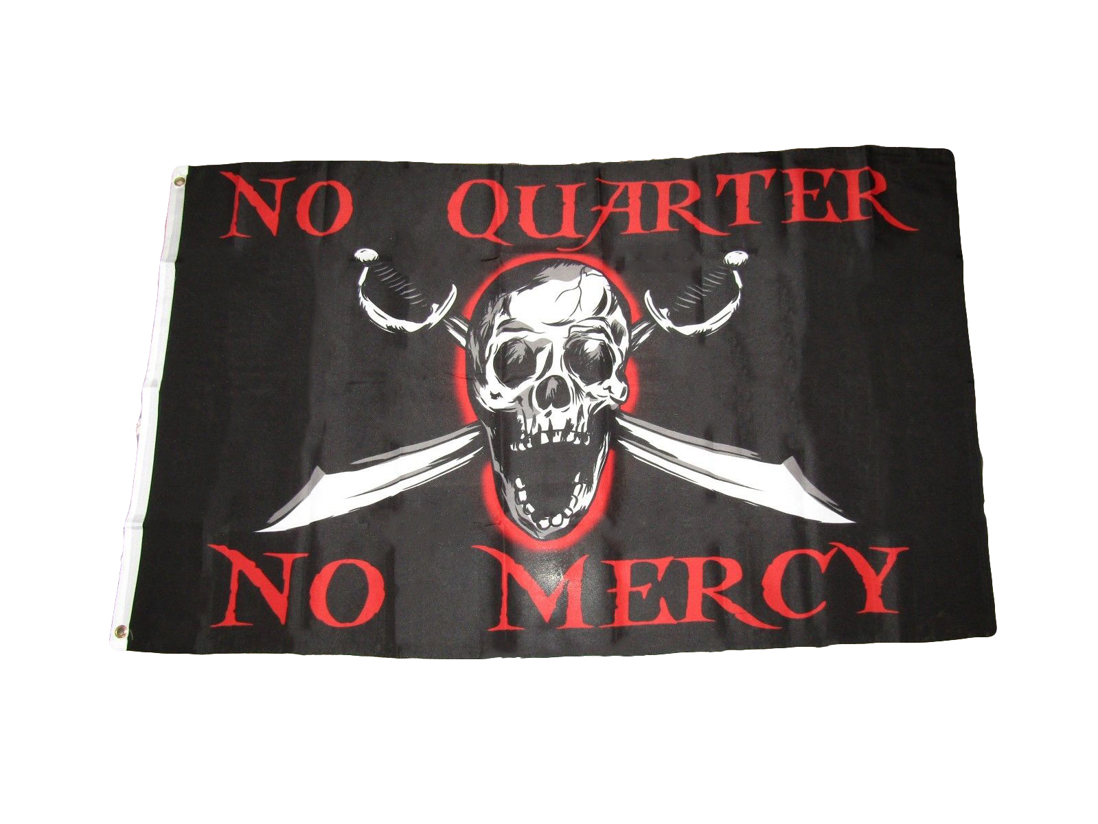 3x5 Jolly Roger Pirate No Quarter No Mercy Premium Poly Flag 3'x5 ...