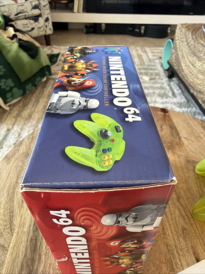 Nintendo 64 N64 Extreme Green Limited Edition Controller MINT box Loose ...