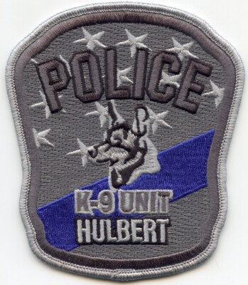 HULBERT OKLAHOMA POLICE K-9 Thin Blue Line K-9 POLICE PATCH | eBay