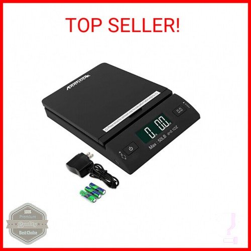 Accuteck 50 lb All-in-One Black Digital Shipping Postal Scale with ...