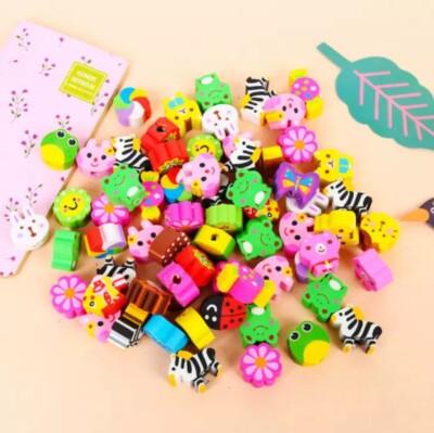 Animals Shaped Erasers Fun Kids Rubbers Party Gift Bag Fillers For ...