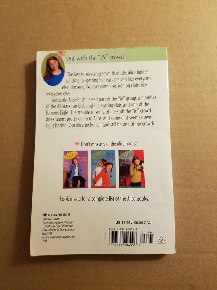 Alice McKinley: All but Alice No. 4 by Phyllis Reynolds Naylor (2002 ...