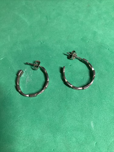 Avon 925 RJ Hoop Earrings Sterling Silver B139 | eBay