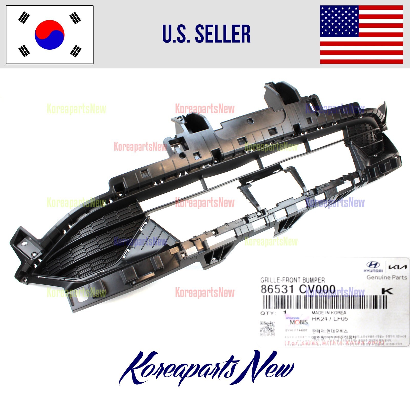 Grille Front Bumper LOWER 86531CV000 W/O GT ⭐GENUINE⭐ Kia EV6 2022-2025 ...