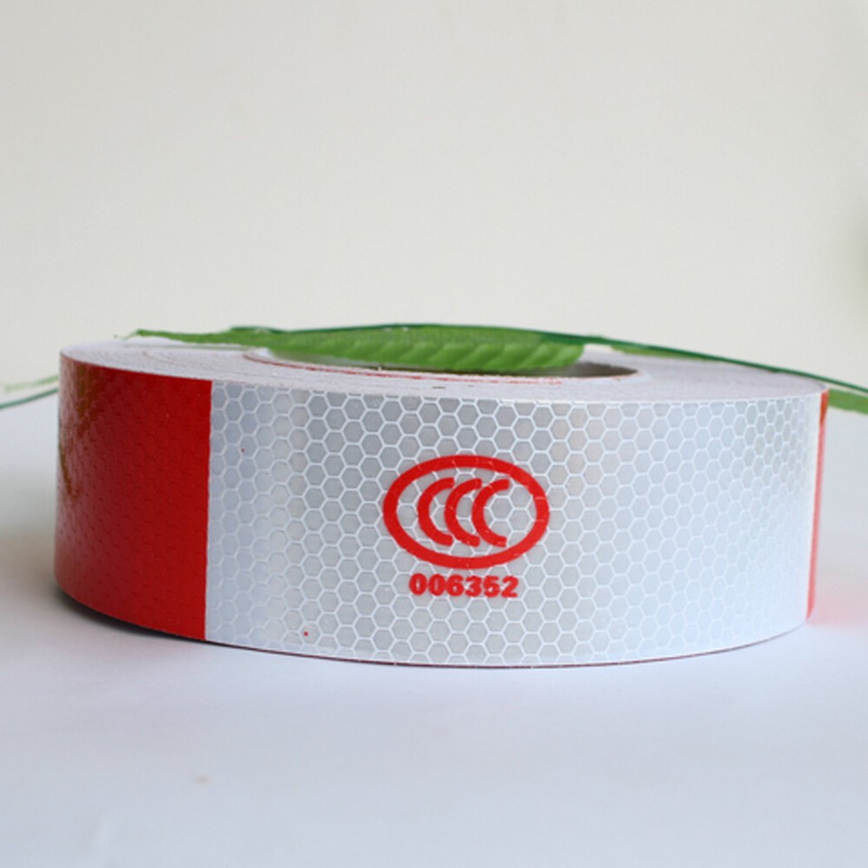 3M 10M 25M 38M Red White Reflective Tape Conspicuity Sticker Safety ...