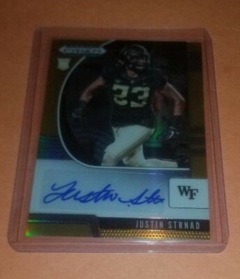 2020 PANINI DRAFT PICKS JUSTIN STRNAD AUTO NEON ORANGE RC PRIZM /149 ...