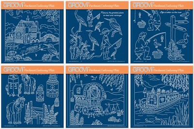 Clarity Stamps Groovi Parchment Embossing Water Mill, Narrowboat ...