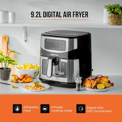 Air Fryer Vortex Rapid Healthy Cooker Digital Display 9.2L Kitchen Oven ...