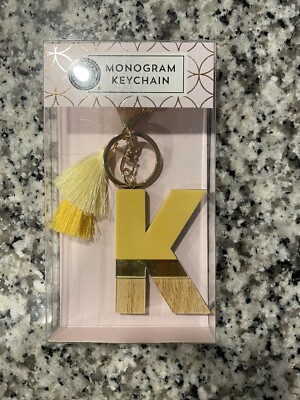 Monogram Keychain “K” Yellow Tassel, New | eBay