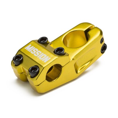 Mission Control High Top Load Gold BMX Stem 50mm Reach 32mm Rise | eBay