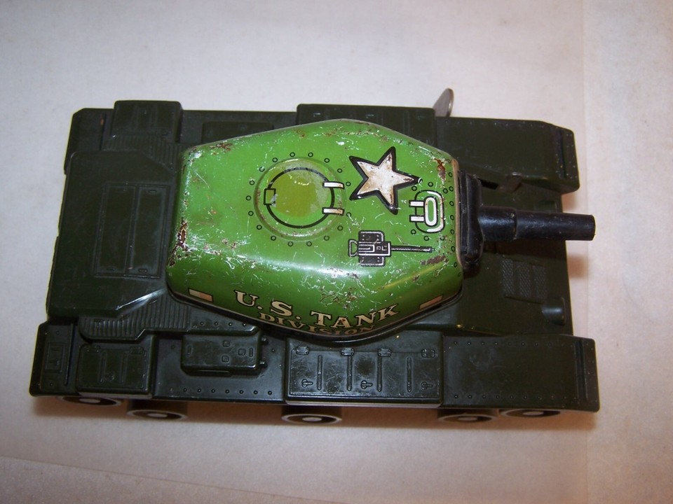 Vintage Marx Tank Division Tin Litho Wind-up Tank #392 "Working ...