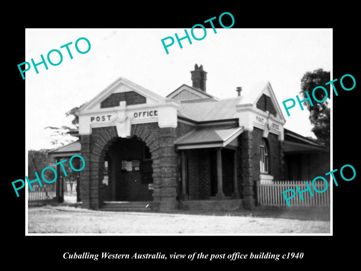 OLD 8x6 HISTORIC PHOTO OF CUBALLING WESTERN AUSTRALIA THE POST OFFICE ...