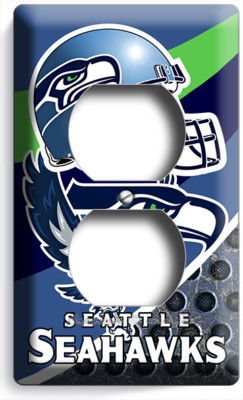 SEATTLE SEAHAWKS FOOTBALL TEAM LOGO OUTLET WALL PLATES MAN CAVE ROOM ...